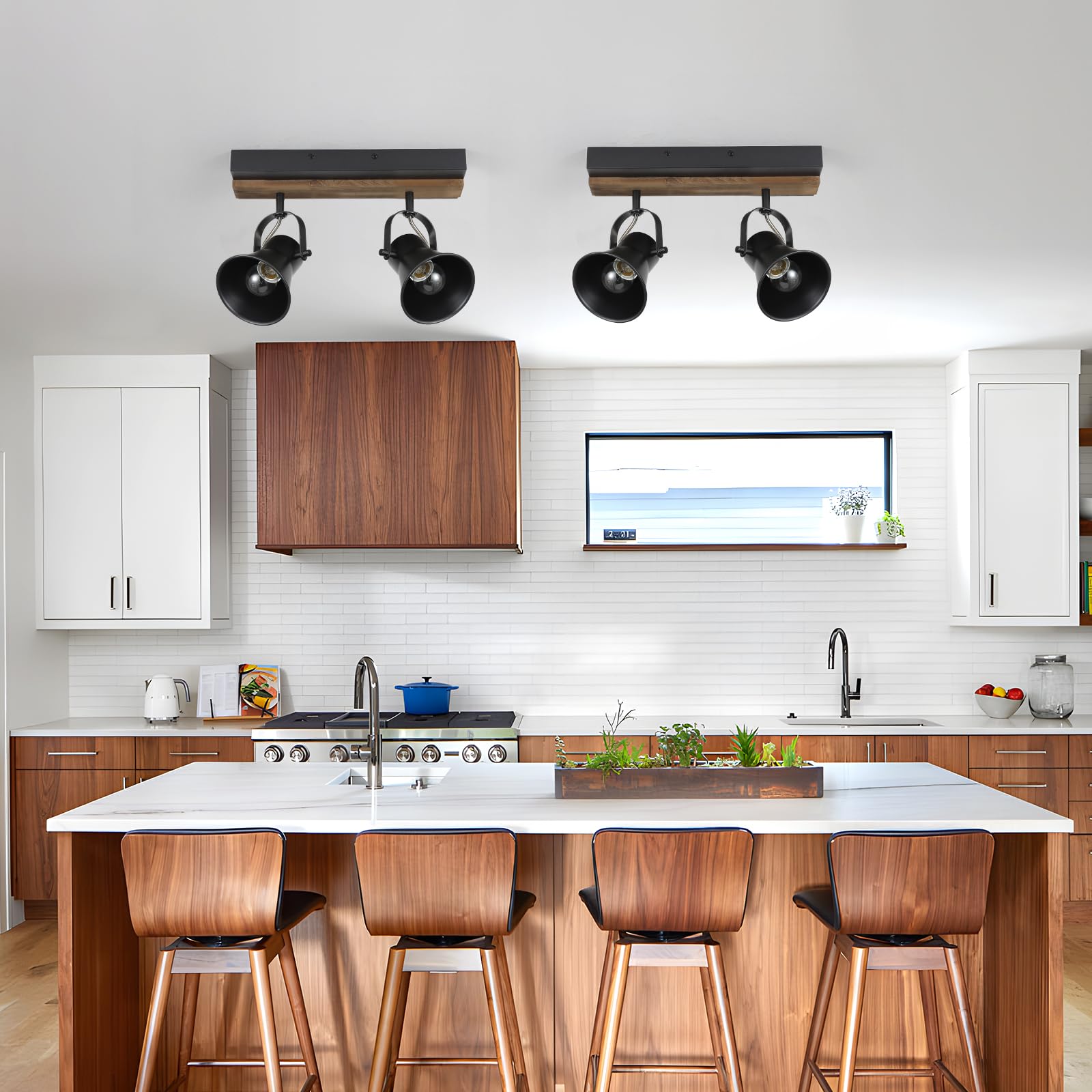 Snapklik.com : 2-Light Track Light Fixtures, Adjustable Ceiling/Wall ...