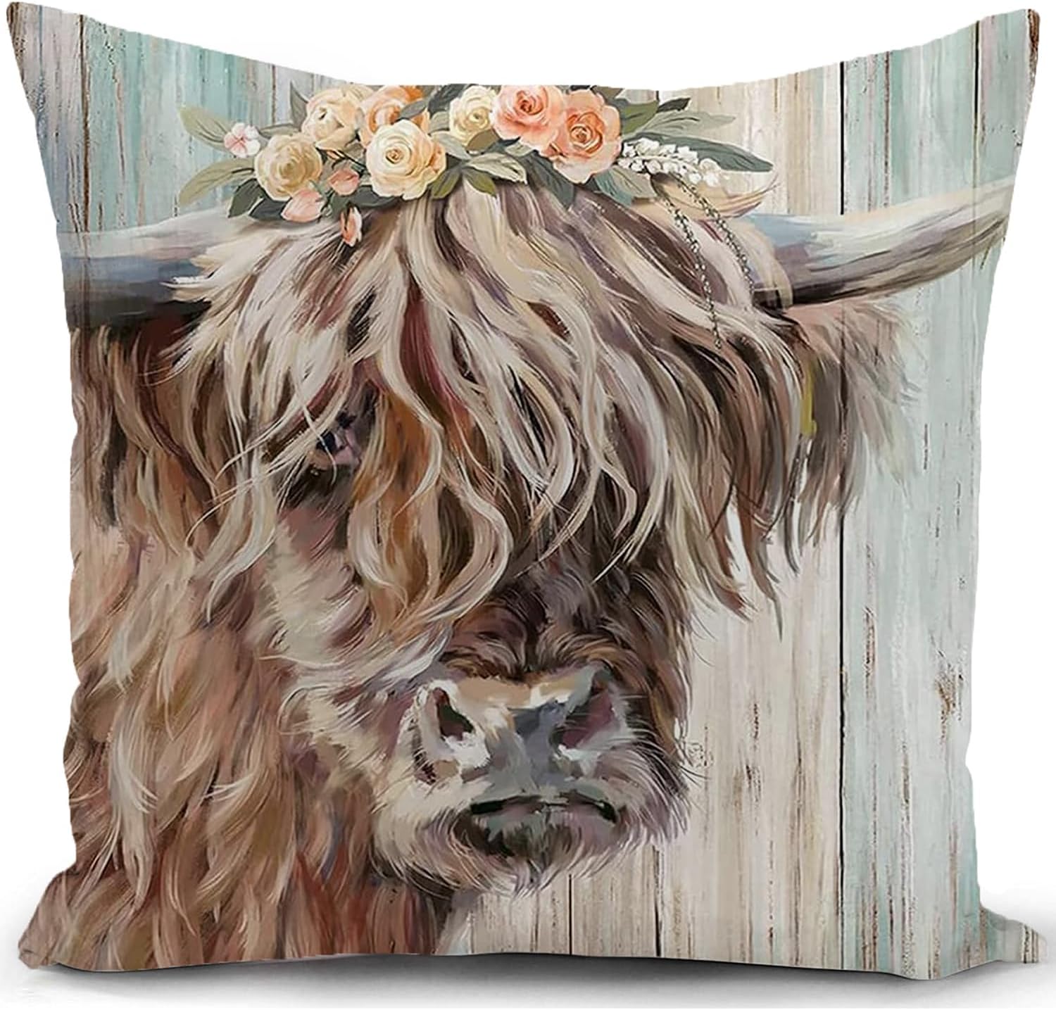 Amazon.com: Frienda 4 Pcs Cow Throw Pillow Covers Cow Decorative Pillow ...