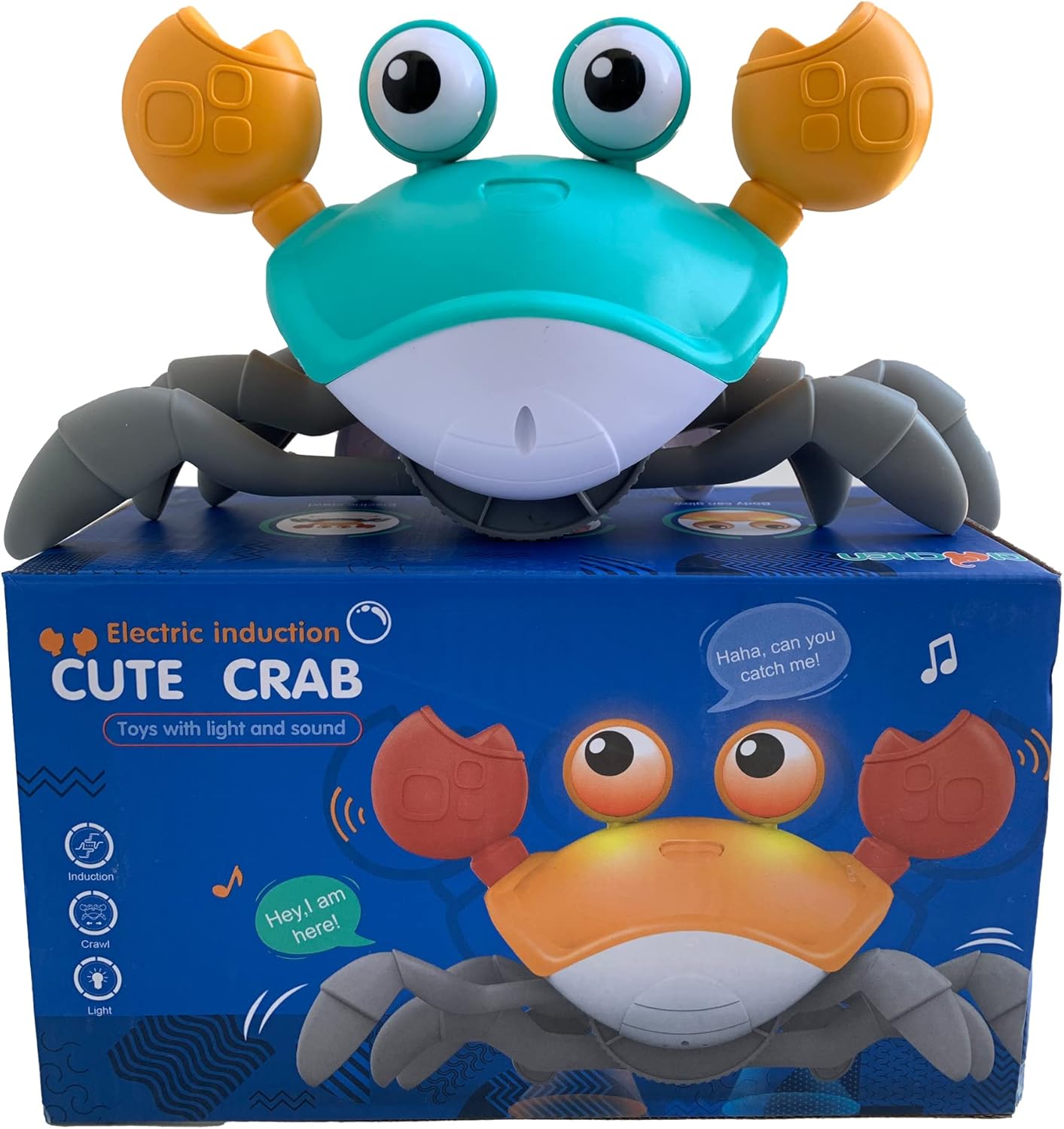 Amazon.com: HUT Crawling Crab Baby Toy with Light Up for Kids Toddlers ...