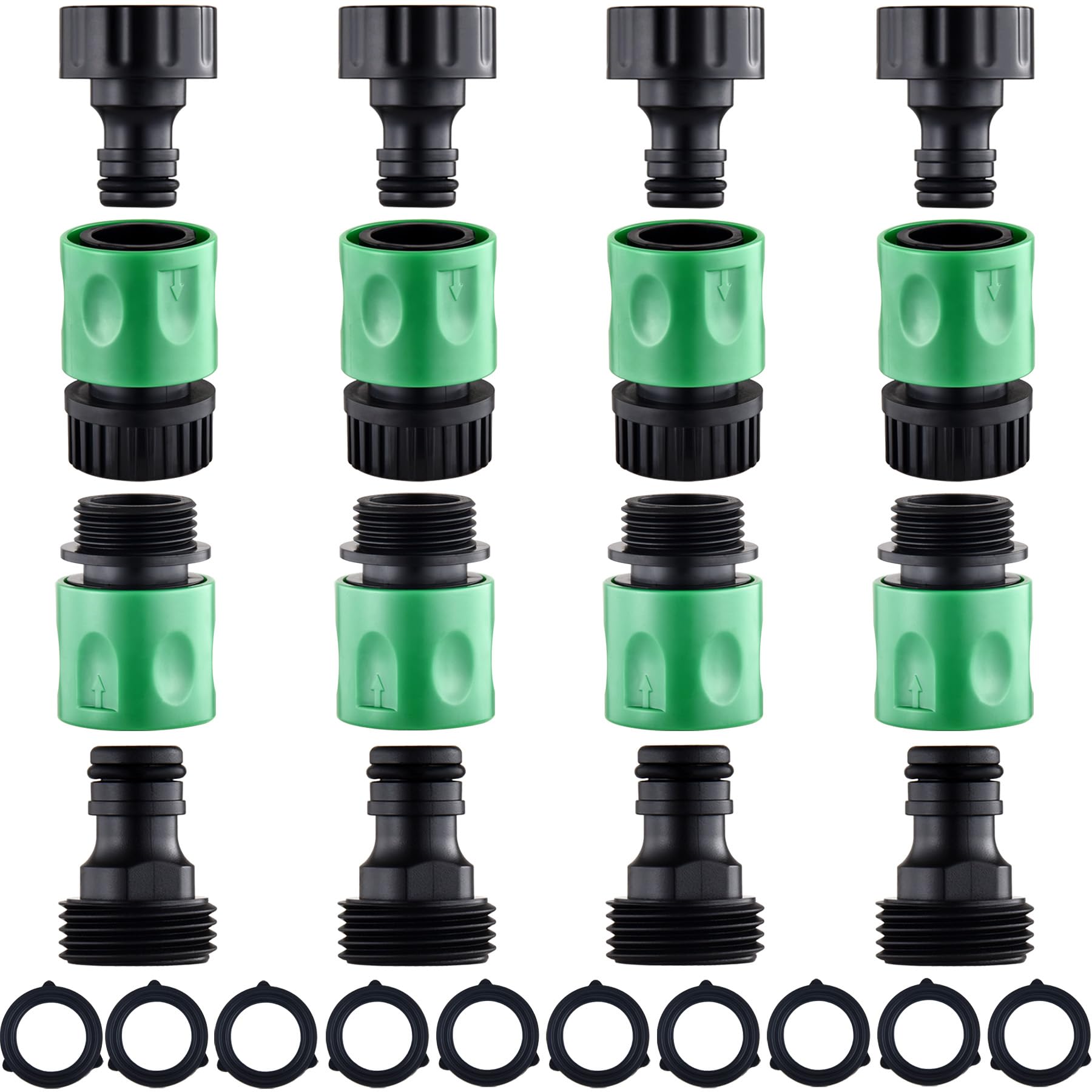 Amazon.com : wantmatch 16 Pieces Garden Hose Quick Connect Fittings ...