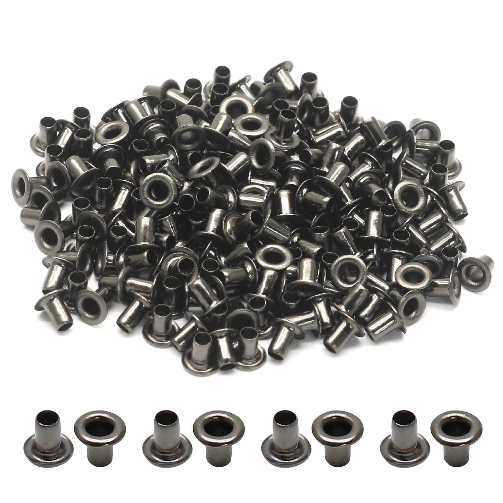 Amazon.com: Litoexpe 2MM Tiny Grommets Eyelets 200 Pcs, Self Backing ...