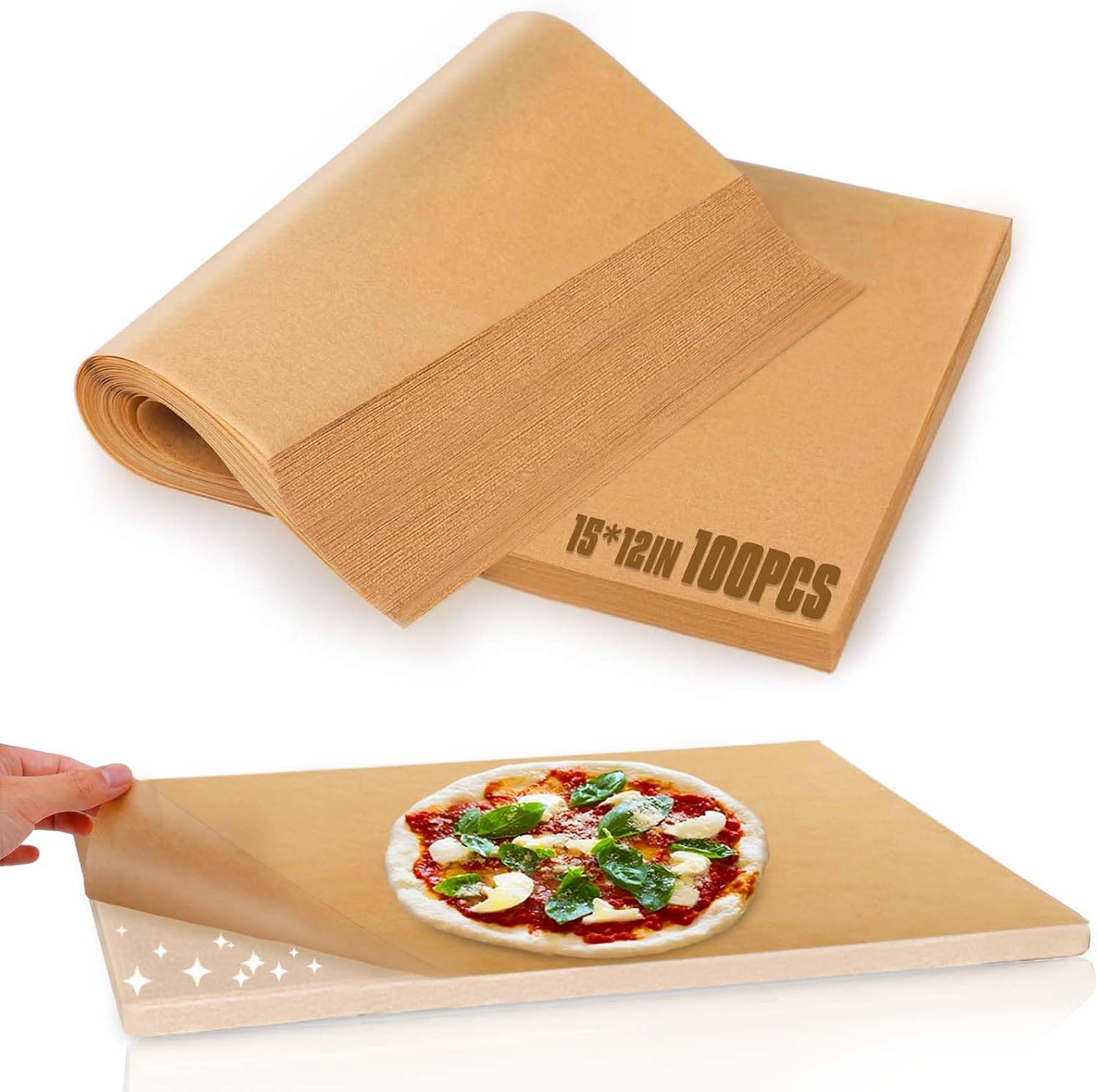Amazon.com: AIERSA Pizza Stone Parchment Paper Sheets for Oven, 100Pcs ...