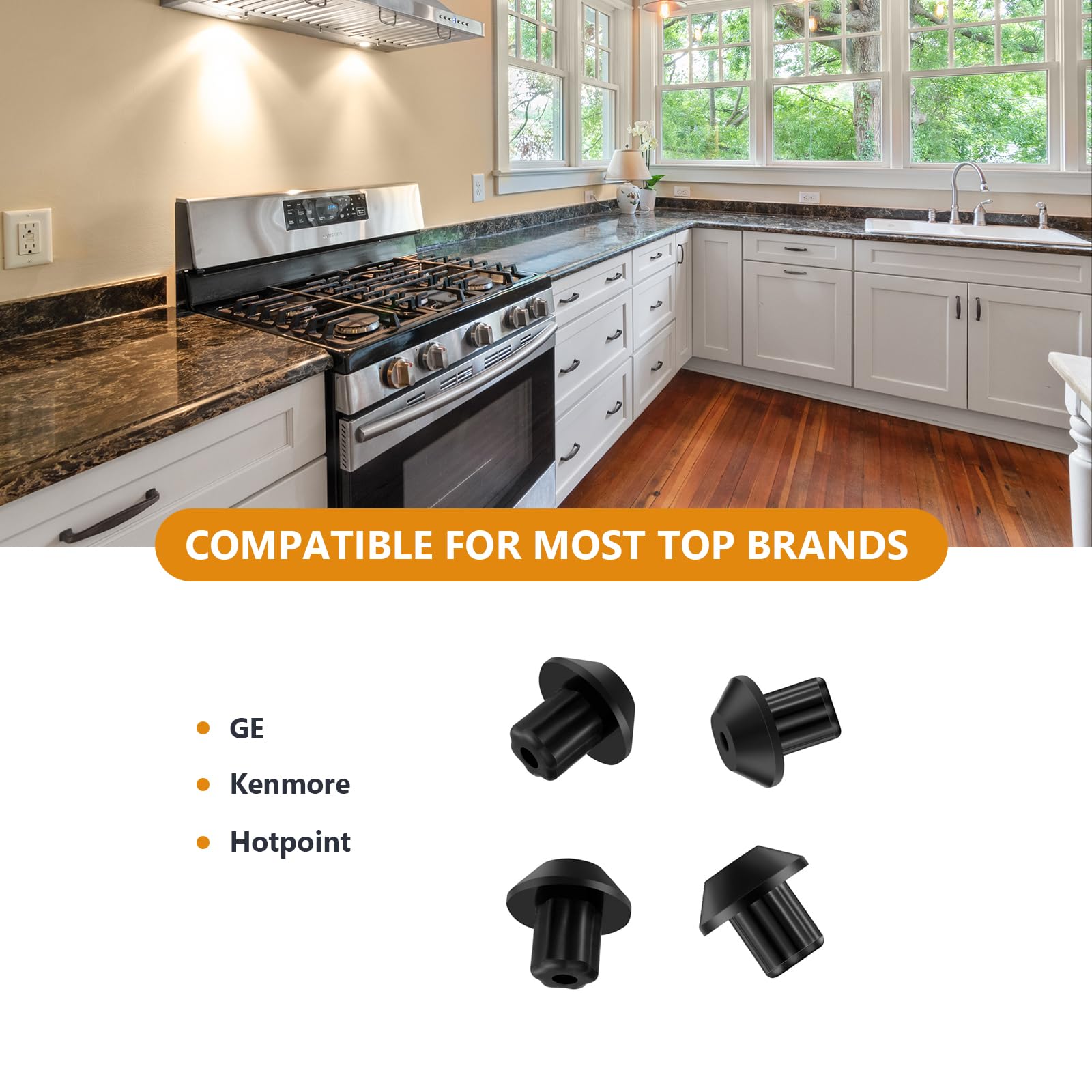 Snapklik.com : Gattaidar WB2K101 16 Pack Gas Range Burner Grate Feet ...
