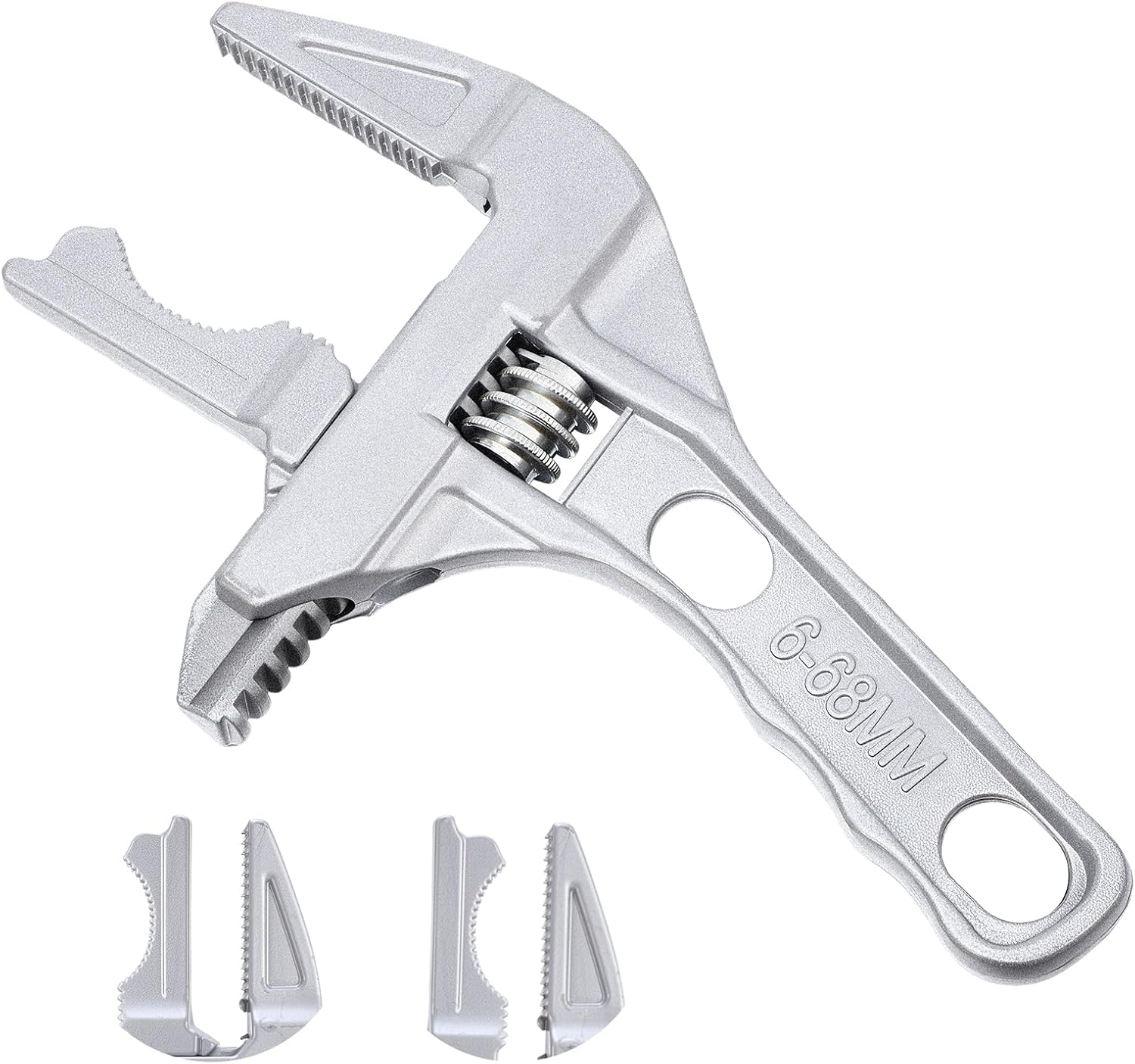 saerryor Adjustable Spanner Wrench 6-68mm Open-End Wide Jaw Spanners ...