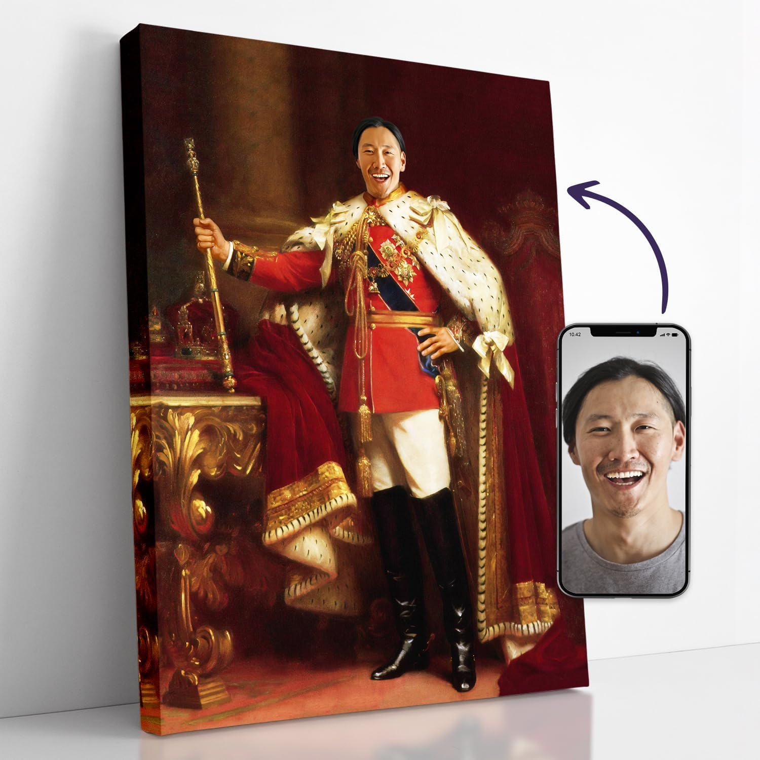 Amazon.com: Turn Me Royal Custom Human Portrait from Photo ...