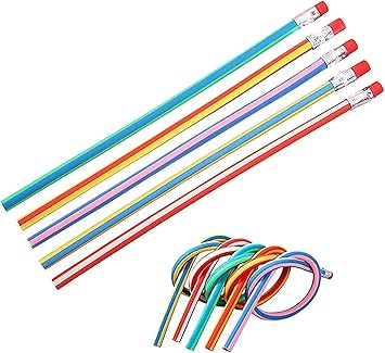 JieGuanG Flexible Bendable Pencils, 40pcs Magic Bend Pencils Striped ...