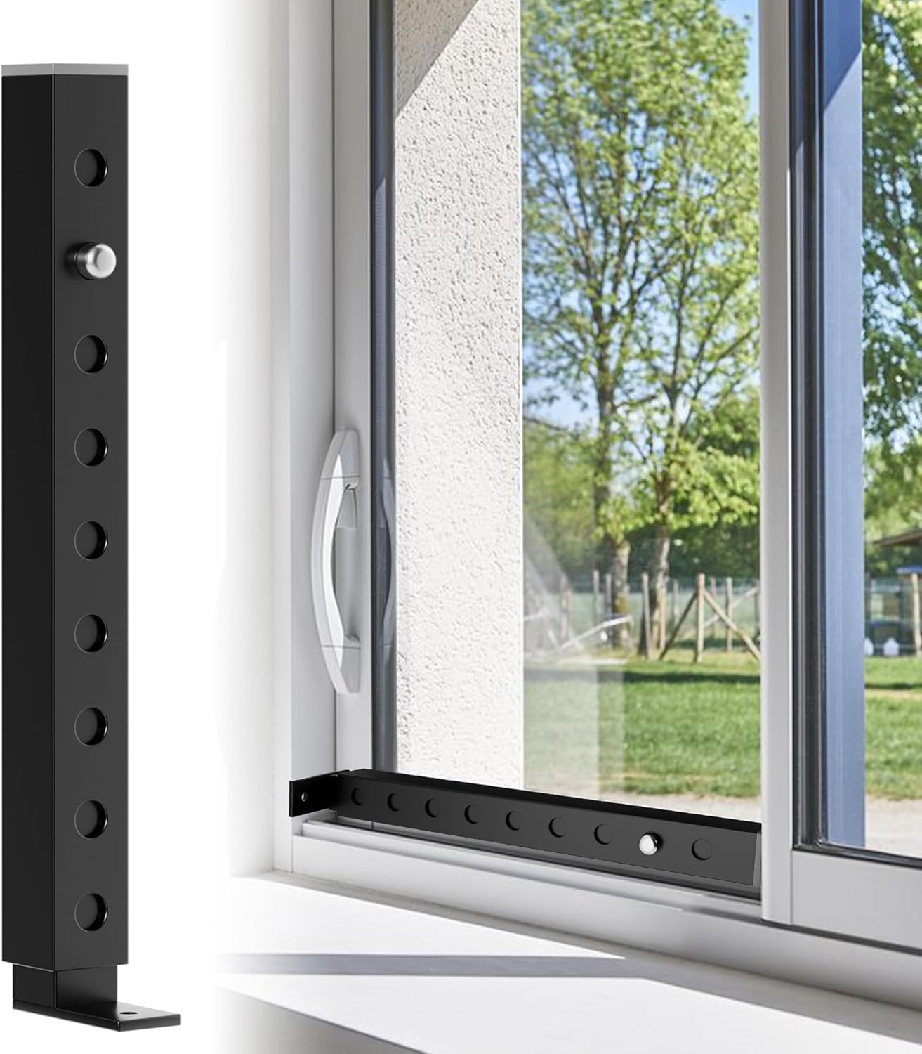 ZhouDaShu Adjustable Window Lock Bars Vertical, Small Window Bars ...