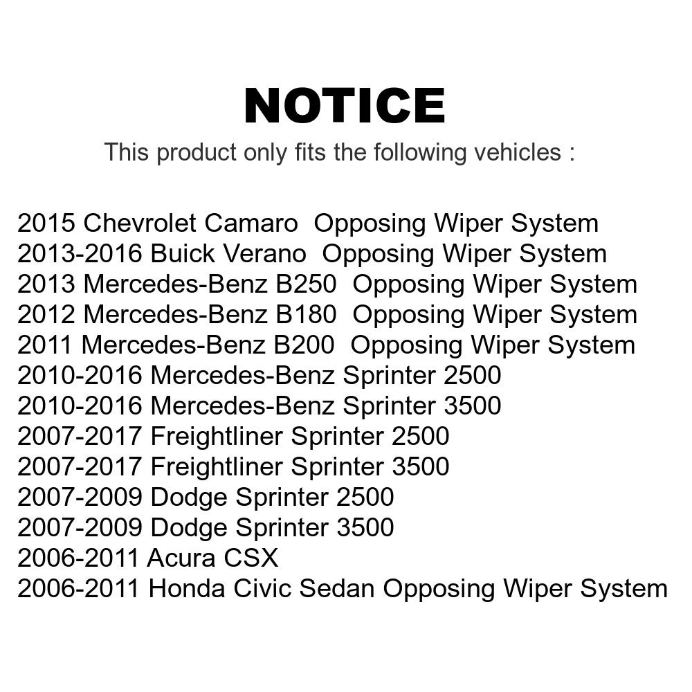 Snapklik.com : Front 24 + 26 All-Season Wiper Blades Kit For Buick ...