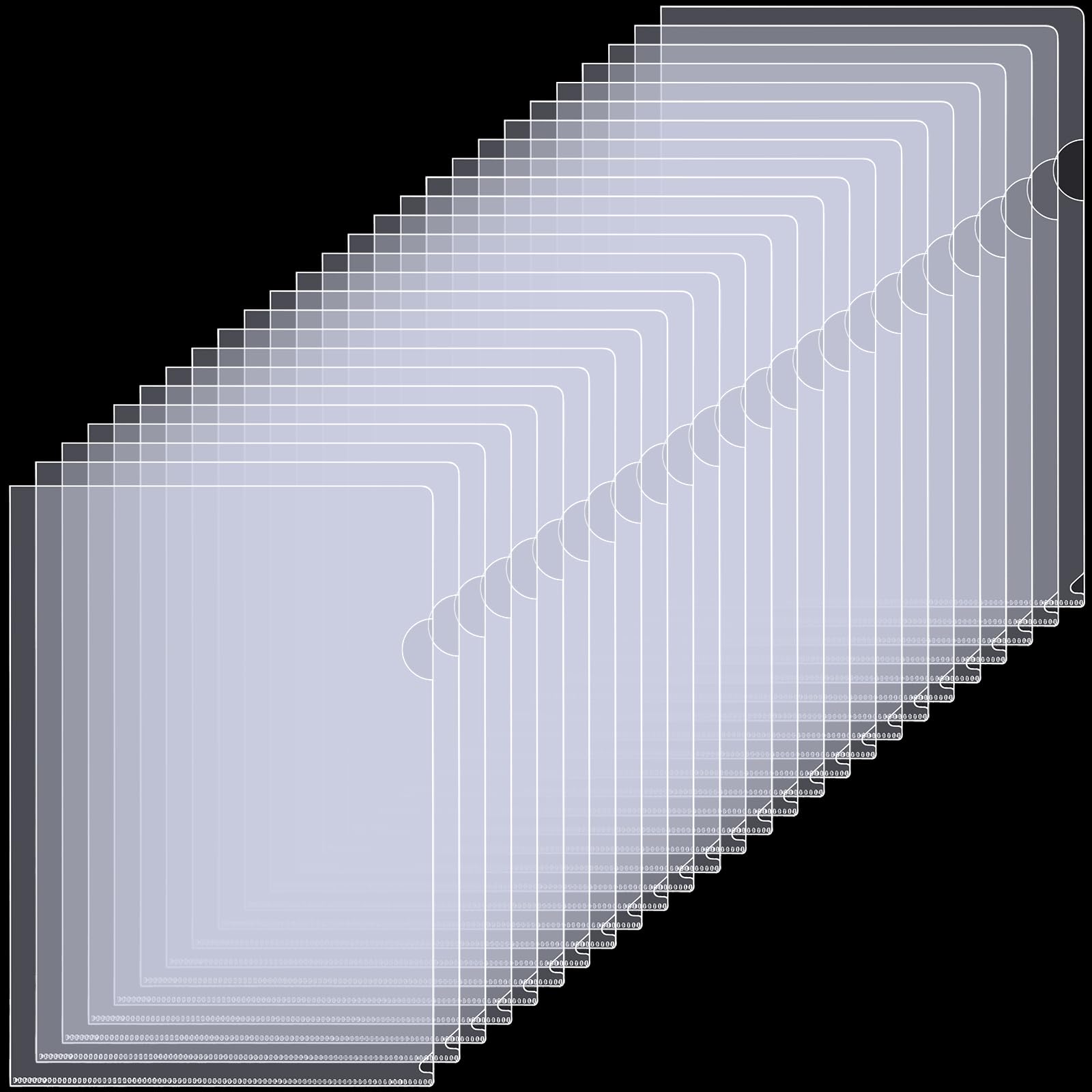 24 Pack Clear Plastic Document Folders Project Pockets for Letter Size ...