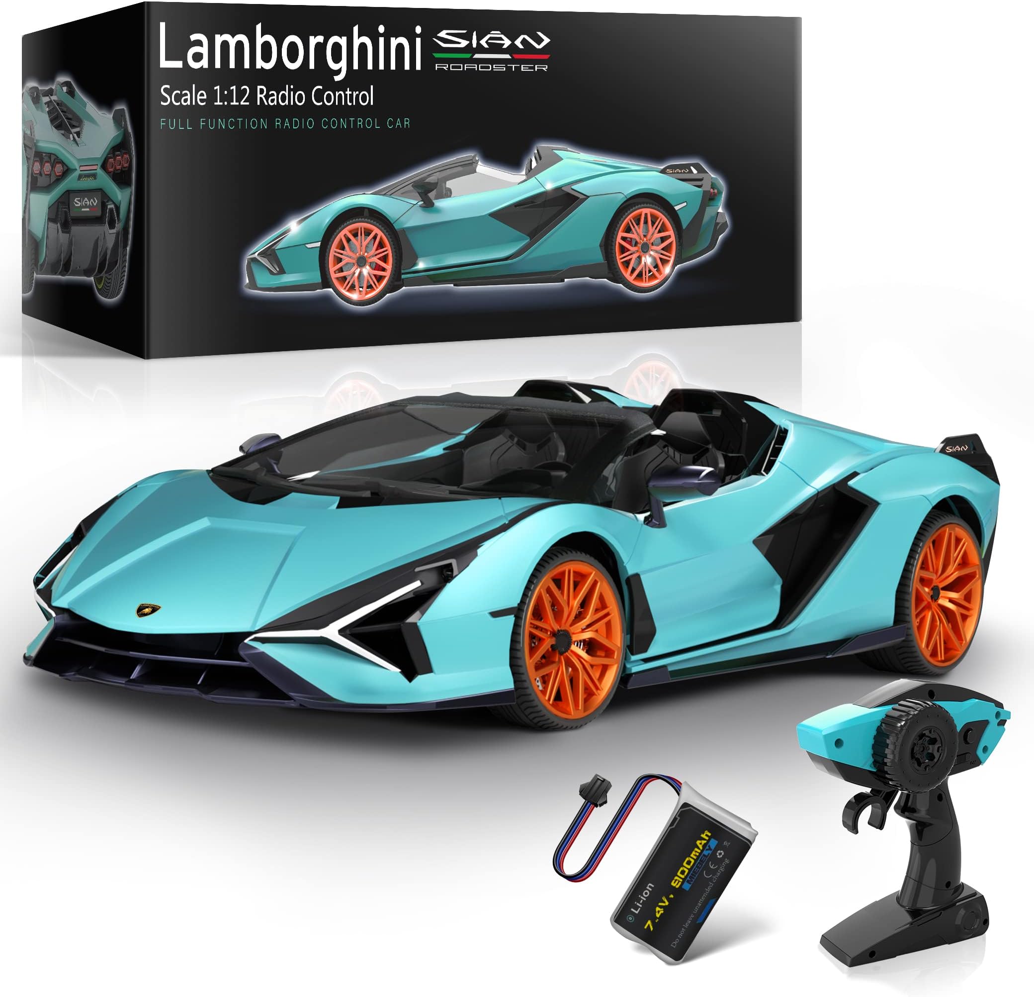 MIEBELY Lamborghini Remote Control Car, 1:12 Scale Lambo Toy Car, 12Km ...