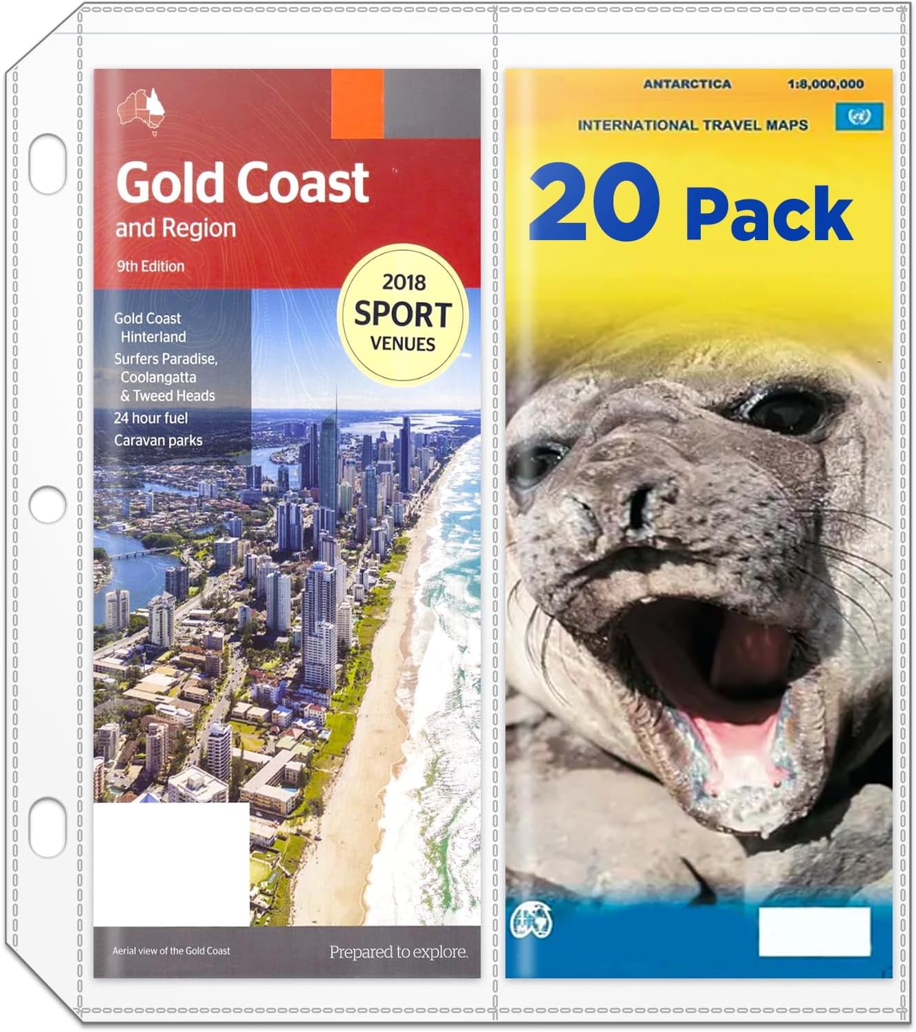 Amazon.com : 2-Pocket Folded Map Sleeves, Brochure Holder, Map ...