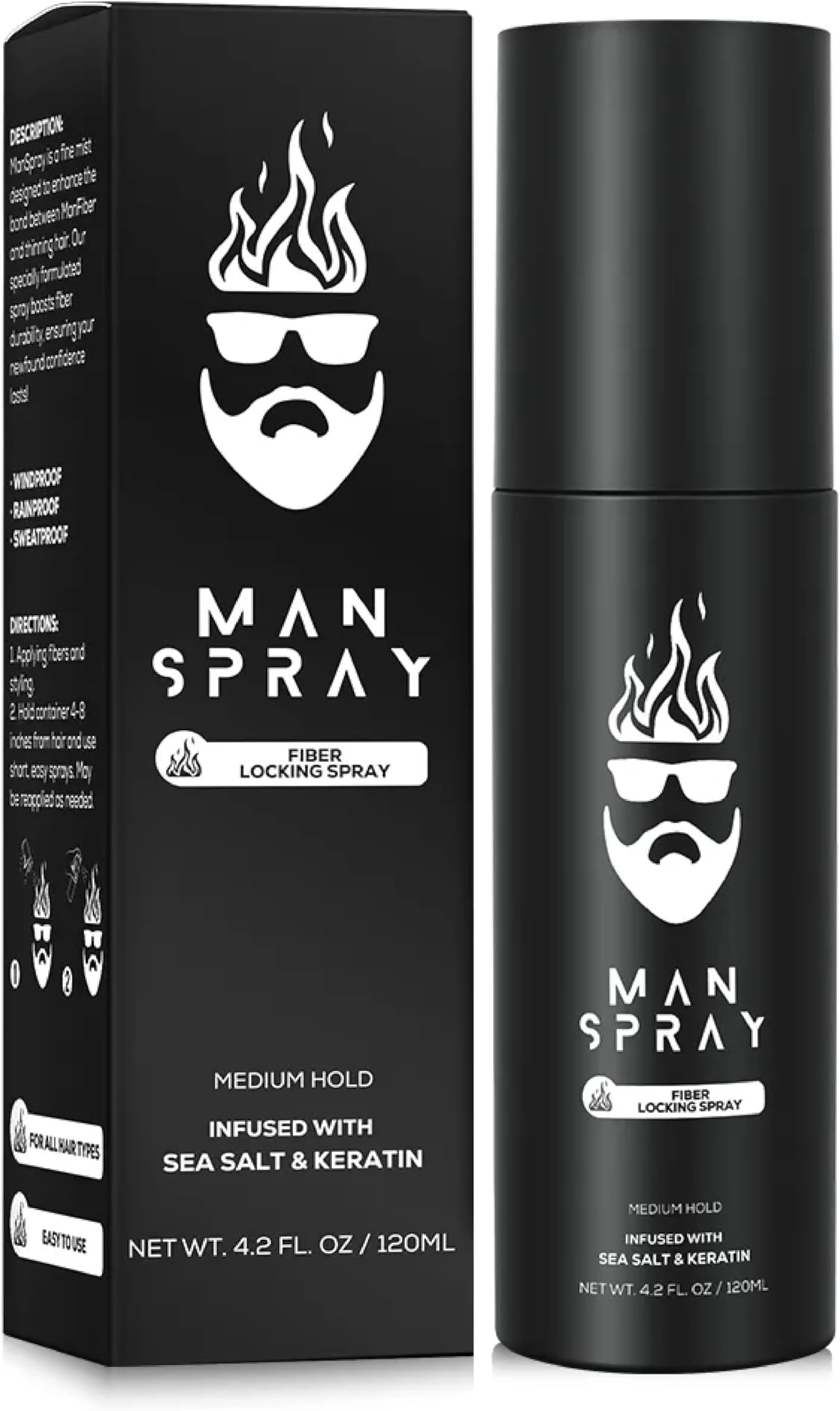 Amazon.com : Fiber Lock Hair Spray by Minute Hair - Best Spray to Hold ...