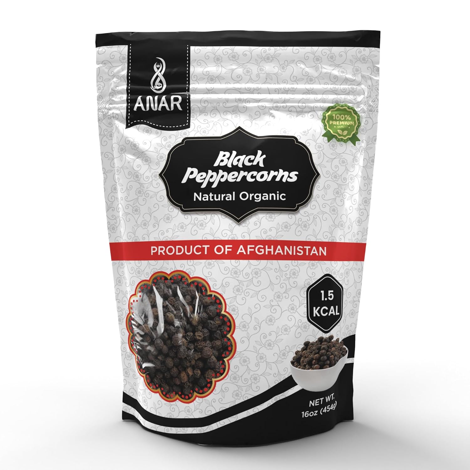 Amazon.com : ANAR Black Pepper | Whole Raw Black Peppercorns 16oz (454g ...