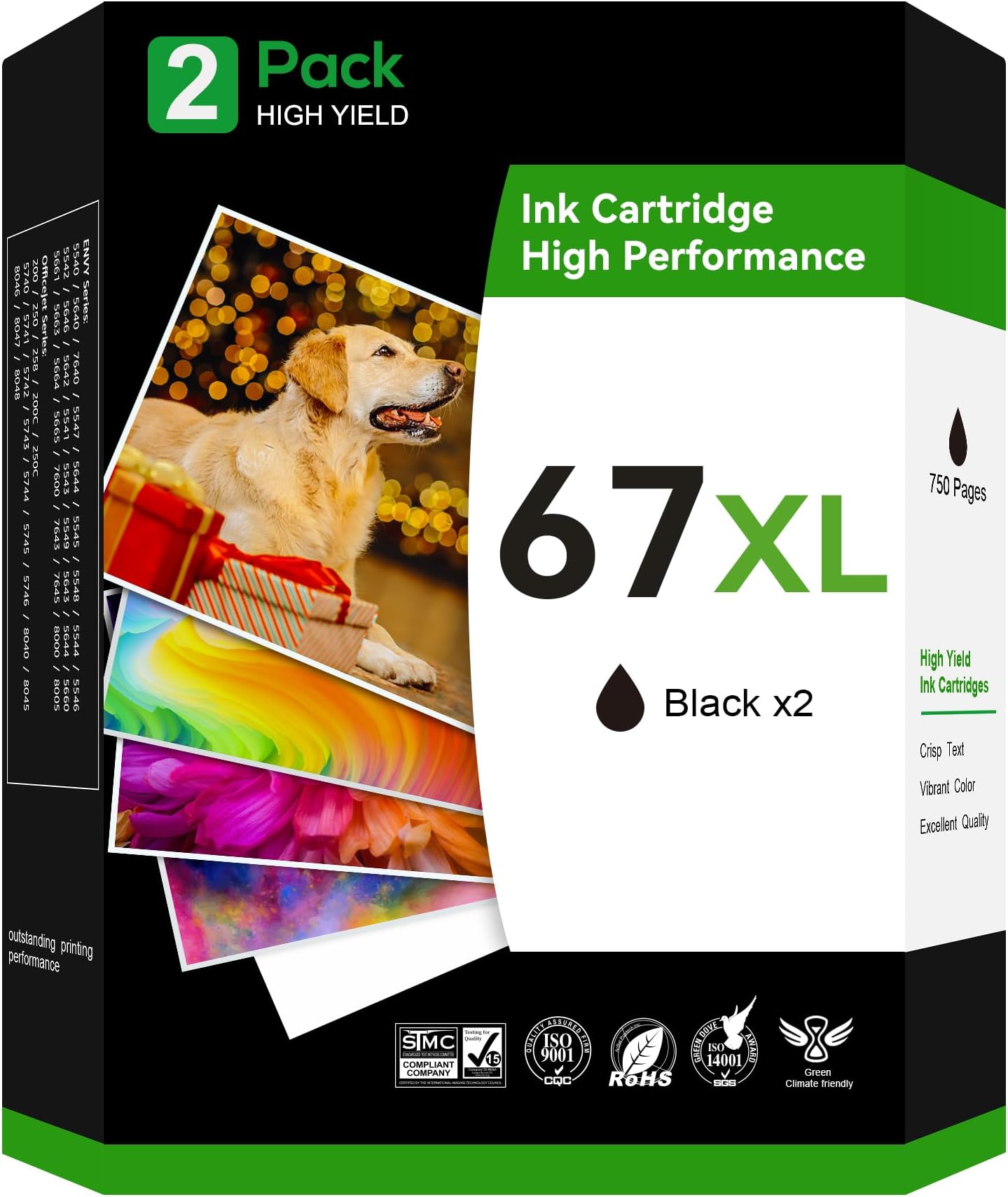 Amazon.com: 67XL Black Ink Cartridge High Yield, Replacement for HP 67 ...