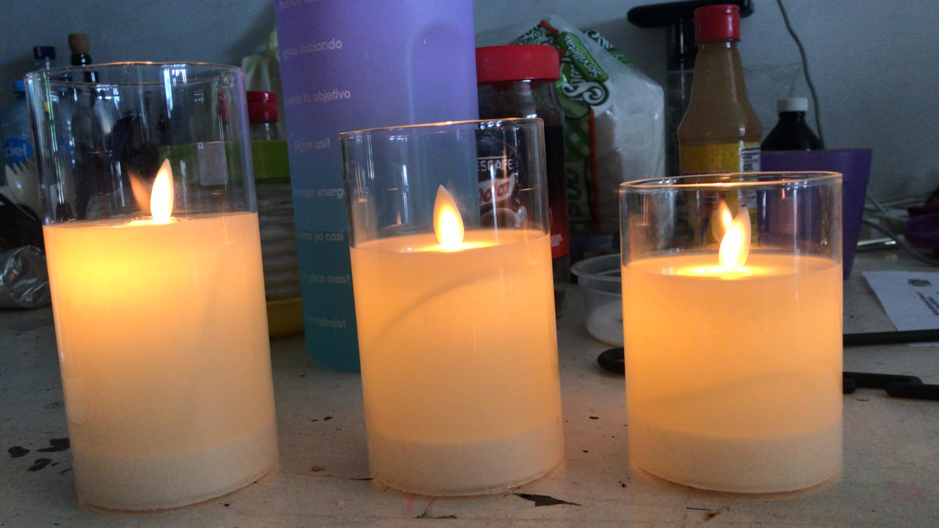 Autbye Veladoras Recargables, Veladora Electrica Sin Llama, Velas Led ...