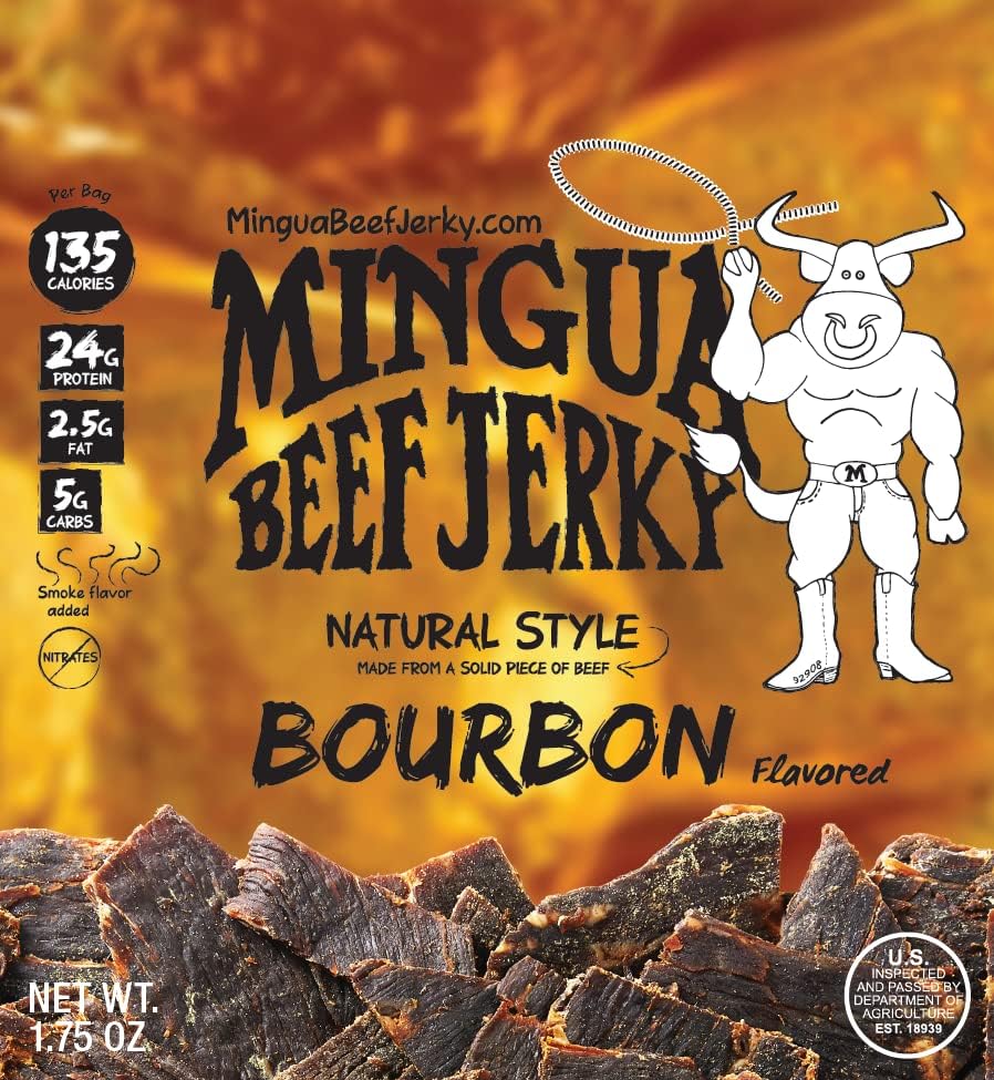 Amazon.com: Mingua Beef Jerky (The Original) 1.75 oz Bourbon : Grocery ...