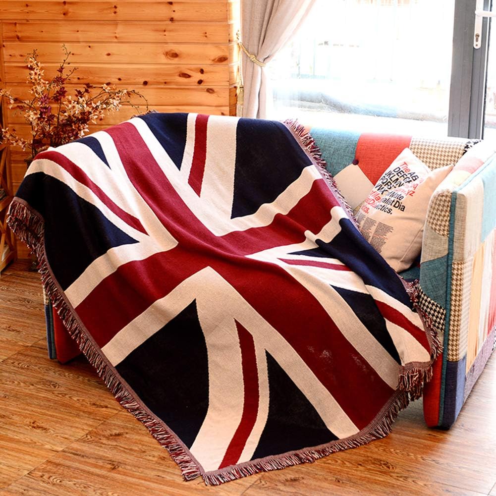 Union Jack Fluffy Blankets Soft Fleece Sofa Bed Throws English Flag ...