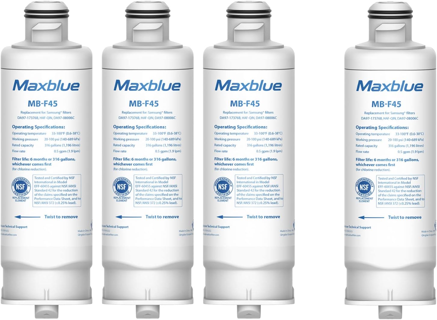 Amazon.com: Maxblue DA97-17376B Refrigerator Water Filter, Compatible ...