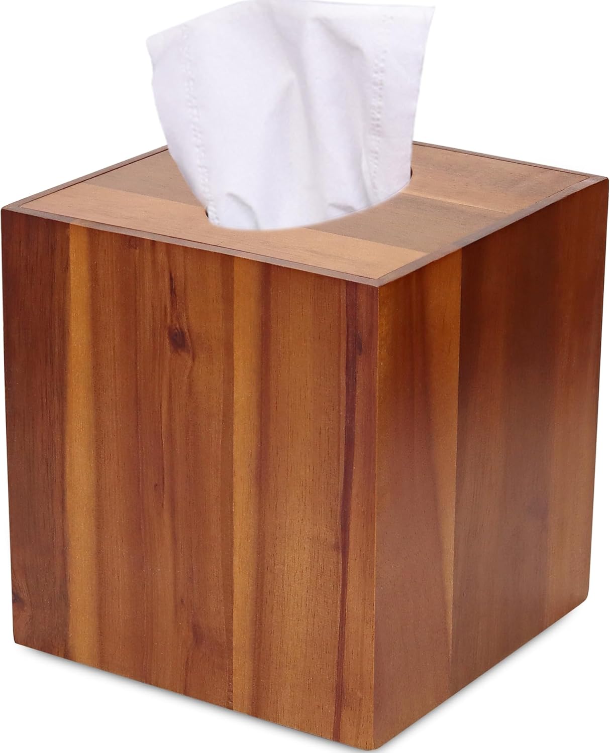 Amazon.com: Handmade Tissue Box of Acacia Wood 5.8 x 6.2 - Beautiful ...