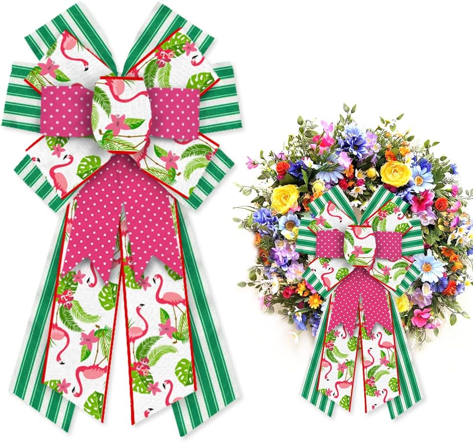 Amazon.com: Estivaux Large Spring Flowers Bows for Wreath, Summer ...