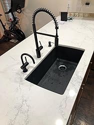 Moen Align Matte Black One-Handle Pre-Rinse Spring Pulldown Kitchen ...