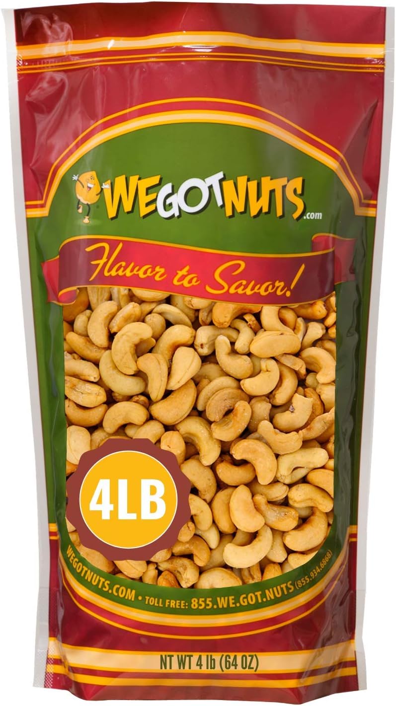 Amazon.com : Sunbest Natural Cashews, Whole, Roasted, Salted, Non-GMO ...