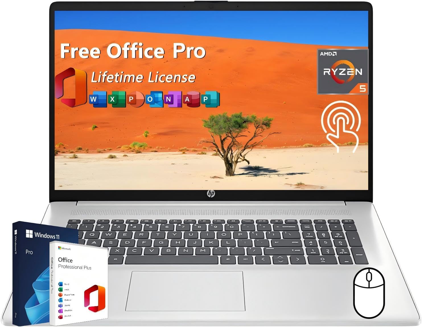 Amazon.com: HP 17 Business Laptop, Office 2024 Lifetime License, 17.3 ...