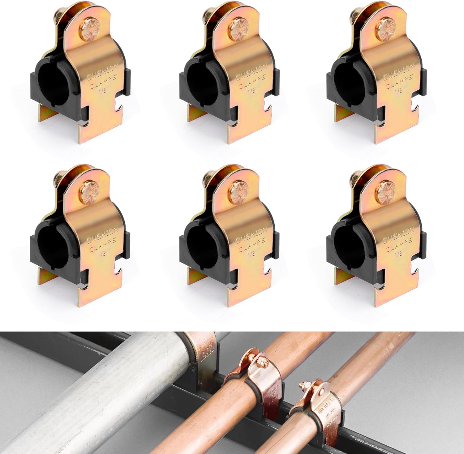 Forestchill Rubber Cushion Strut Clamp, 6 Pcs High Temperature ...