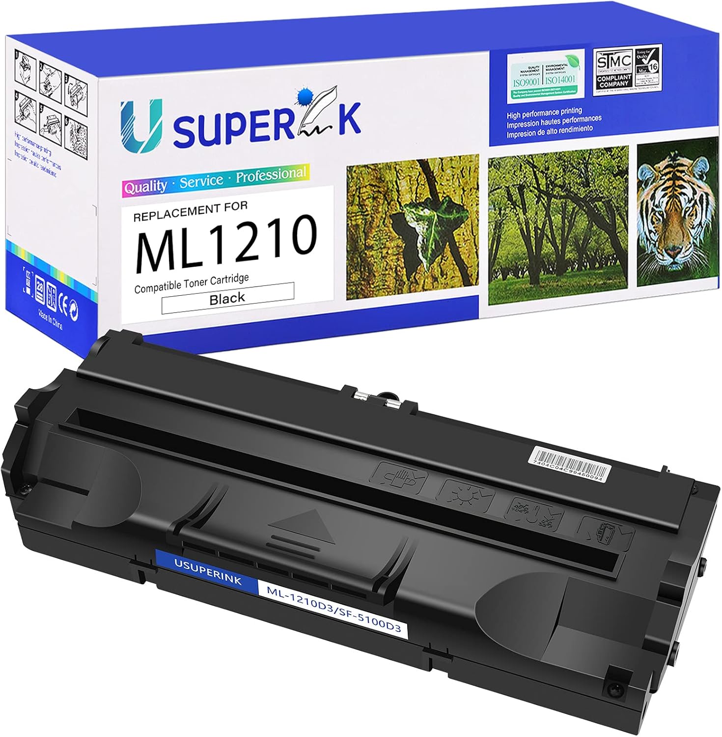 Amazon.com: SuperInk 1 Pack Compatible Black Toner Cartridge Replacement for Samsung ML1210 ML ...