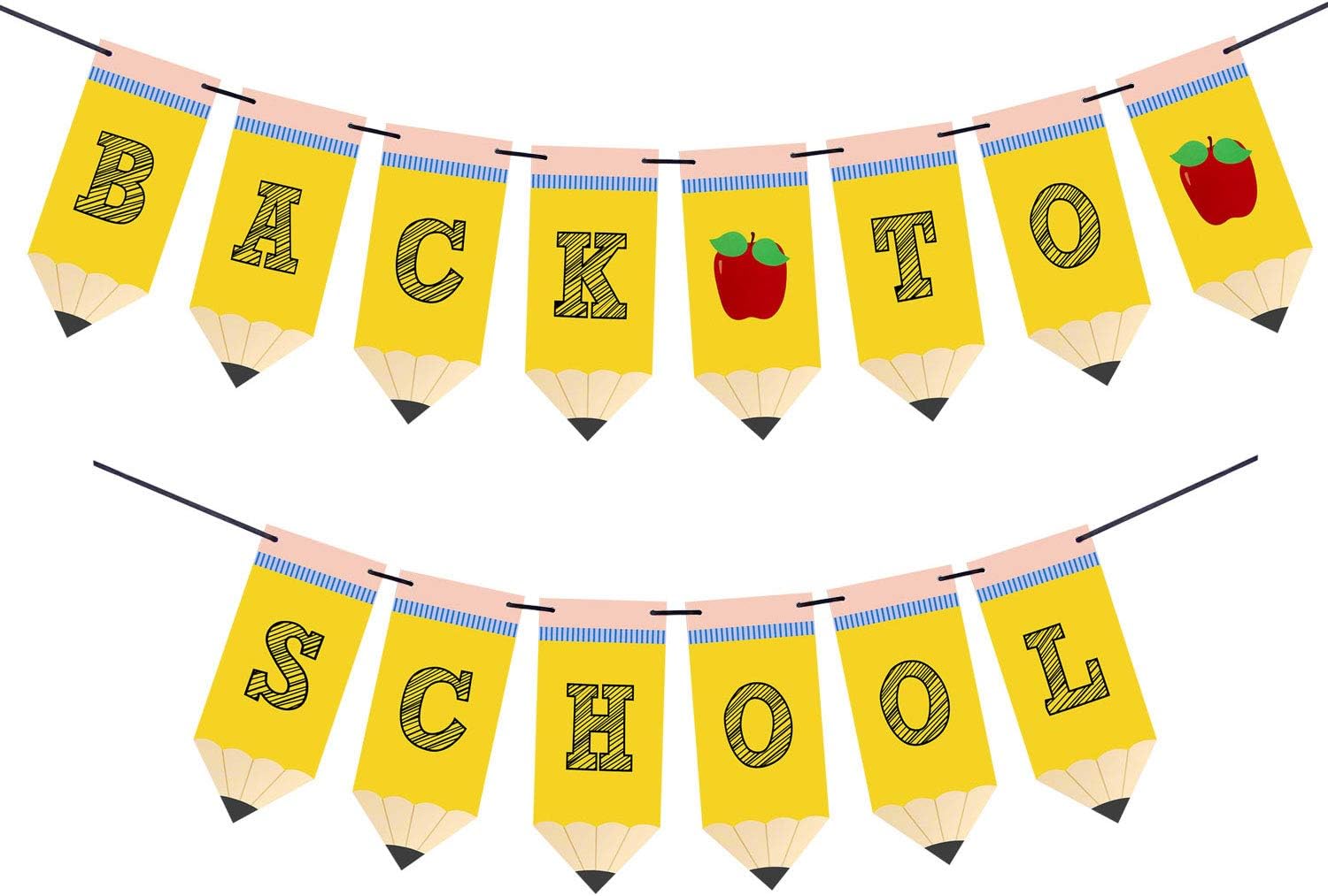 Amazon.com: FEPITO Welcome Back To School Banner First Day of School ...