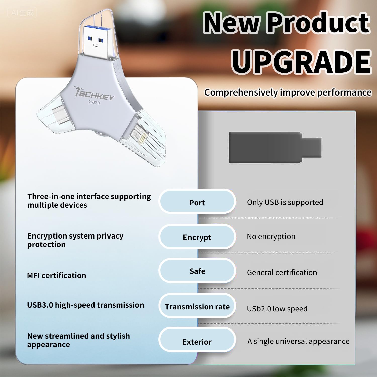 USB 3.0 Flash Drive for iPhone 256GB Review 2026: Fast MFi-Certified ...