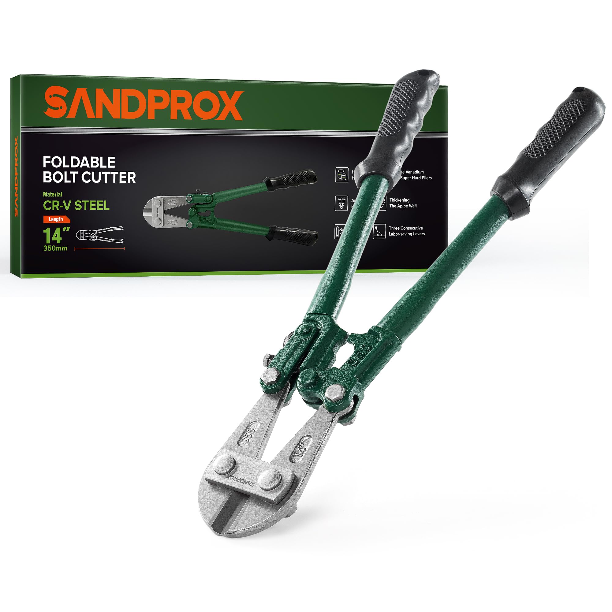 SANDPROX Bolt Cutter 14” Heavy Duty Wire Cutters 14 Inch Cable Cutters ...