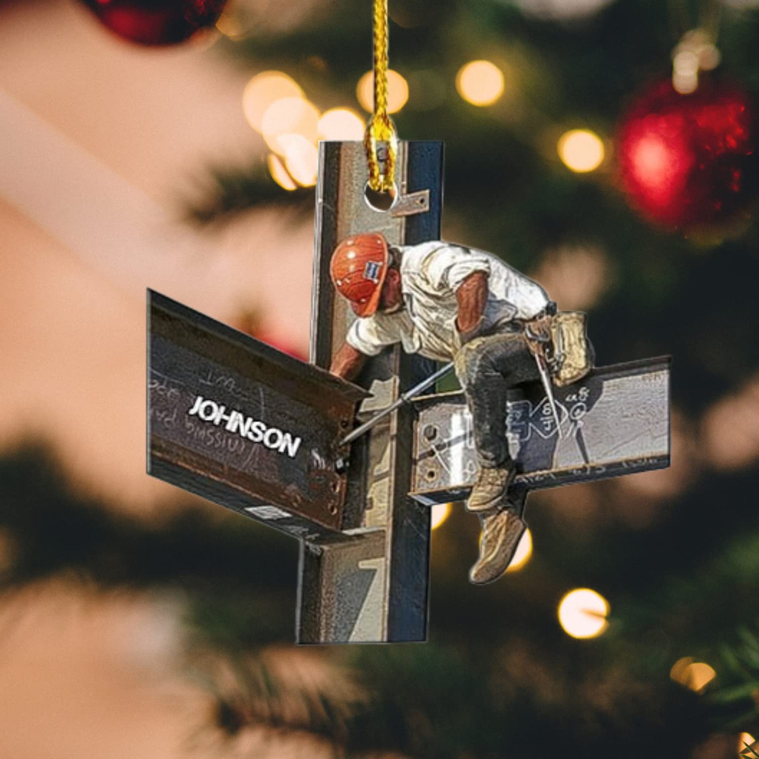 Amazon.com: Personalized Ironworker Ornaments, Custom Christmas ...