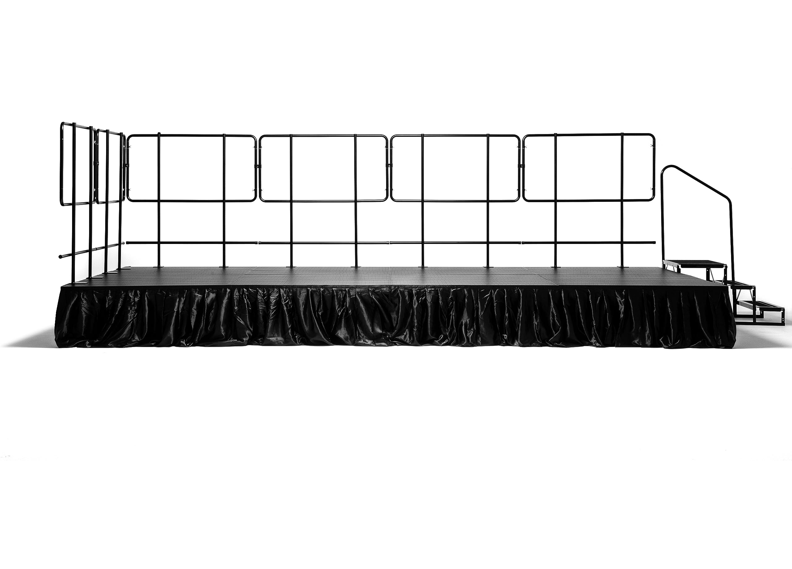 Amazon.com: MyStage 8'x16' Portable Stage W/8 Decks, 5 Railings, Stairs ...
