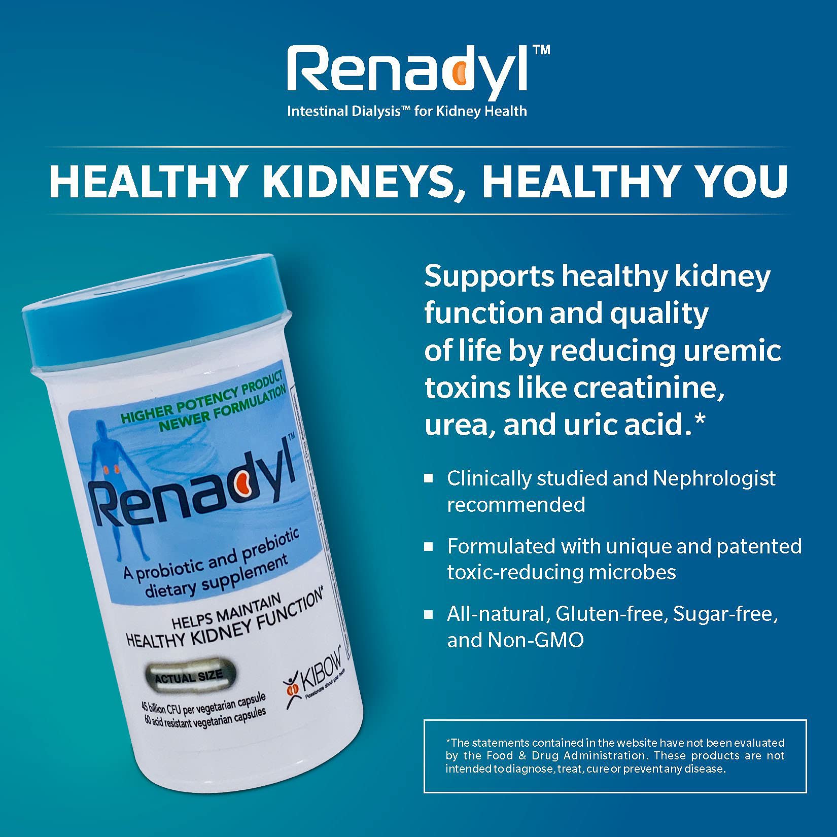 Snapklik.com : Renadyl Kidney Probiotic Supplement Urea, Creatinine ...