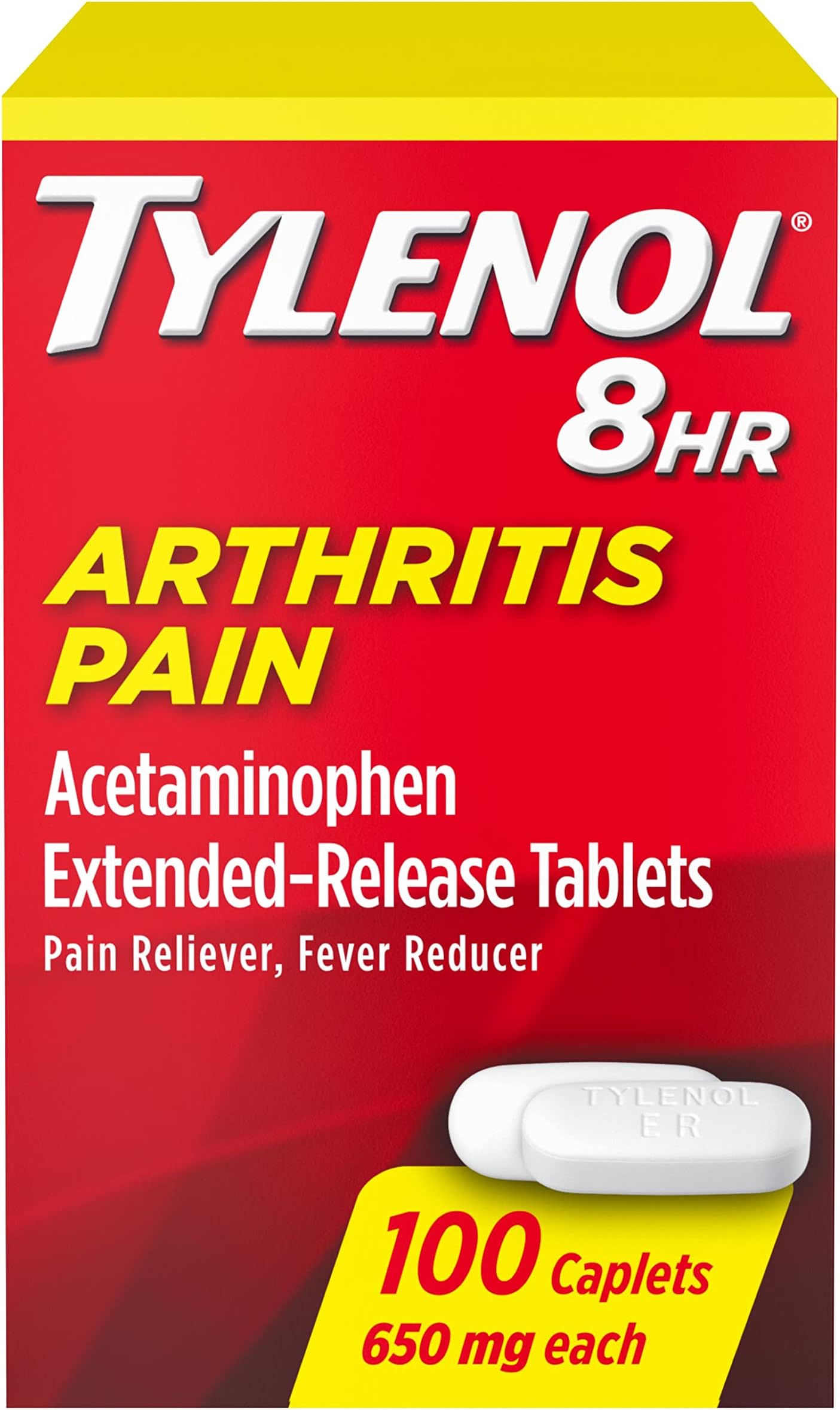 Amazon.com: Tylenol 8 Hour Arthritis Pain Tablets with Acetaminophen ...