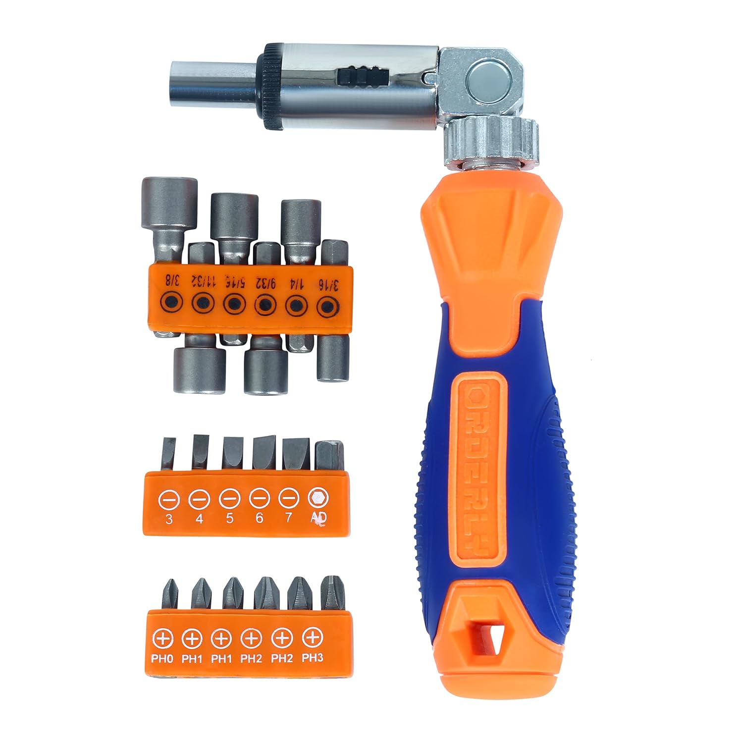 GLUN 18 Pcs Ratcheting Screwdriver Set, Socket Set, Precision ...