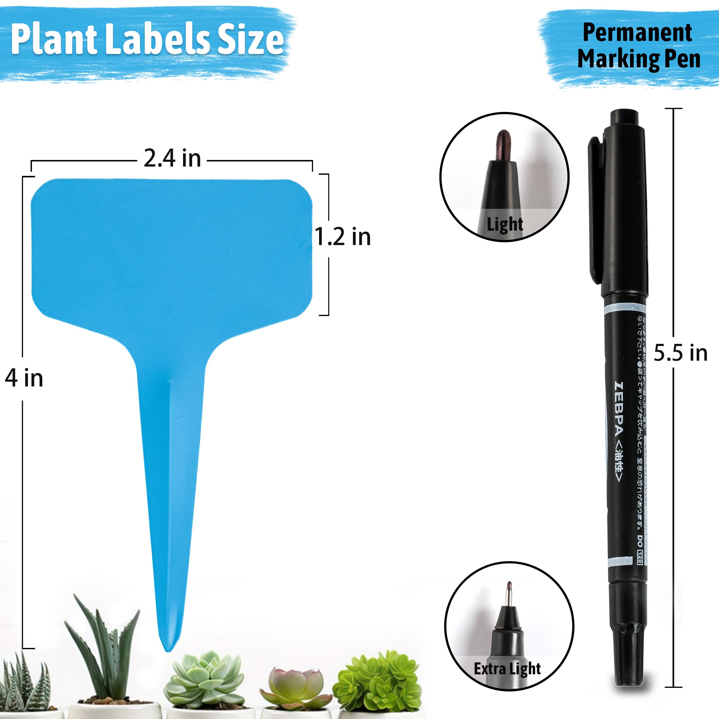 Snapklik.com : Plant Labels Tags 200Pcs T-Type Plant Markers Plastic ...