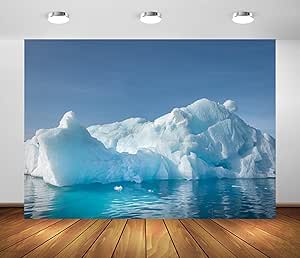 Amazon.com : BELECO 7x5ft Fabric Antarctic Glacier Backdrop White ...