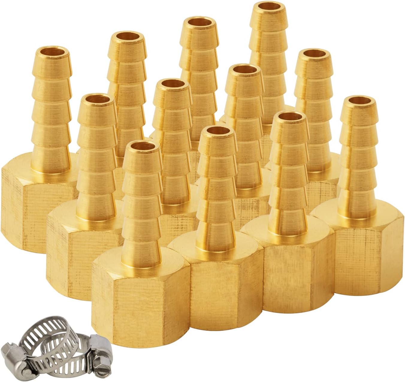 Amazon.com: SUNGATOR 1/4" NPT Female x 1/4" Barb Fitting, Brass Hose Barb Fittings, Barb to NPT ...