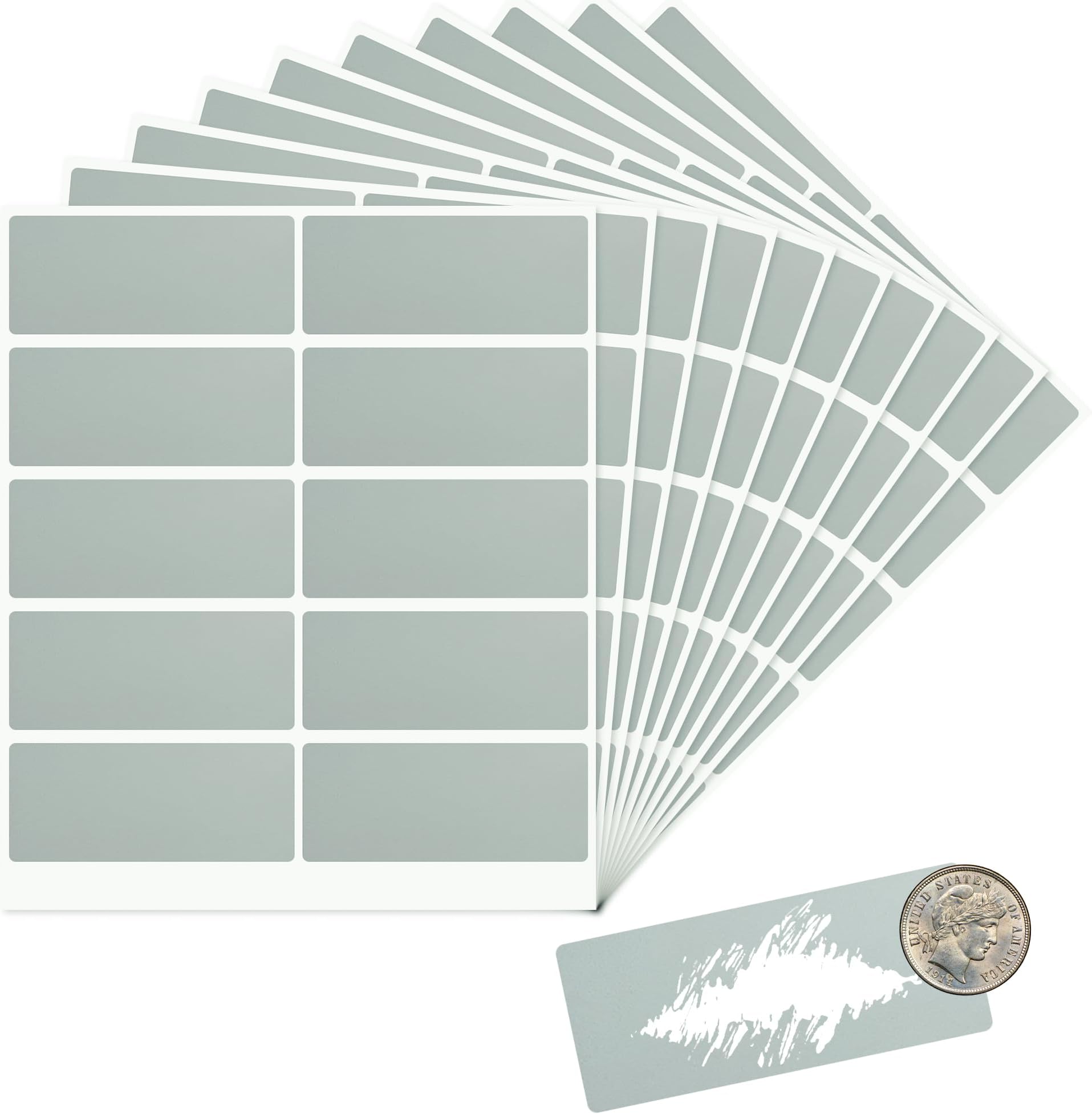Amazon.com: Mr- Label – 300 Pcs 1"x2.36" Rectangle Scratch Off Stickers ...