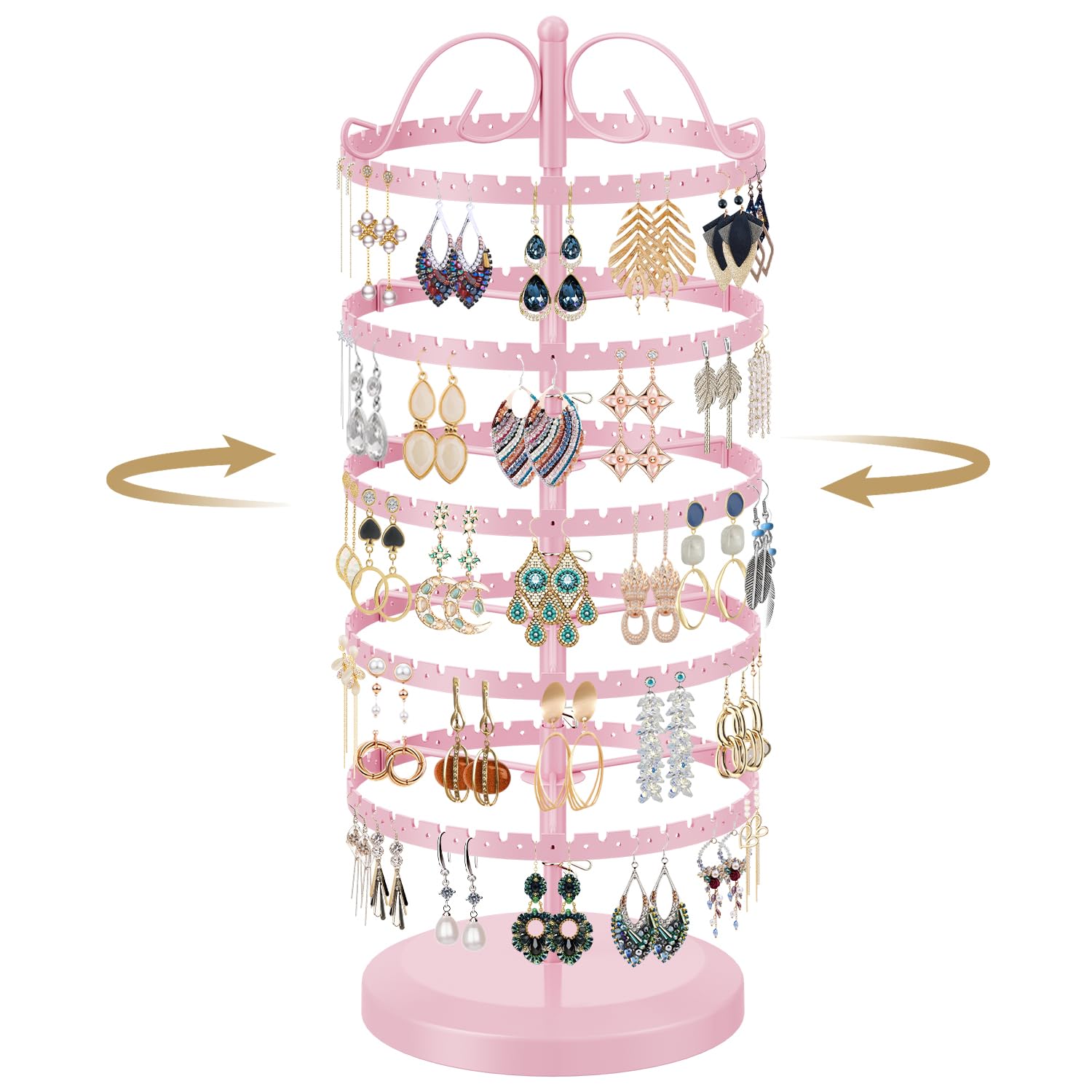 Amazon.com: LASZOLA 5 Tier Pink Earring Holder Organizer Tree Women ...