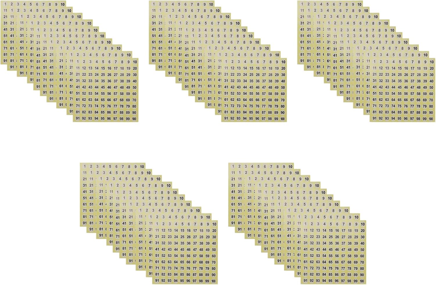 Amazon.com: WDONAY Number Label Sticker (1-100) Self-Adhesive Dot ...