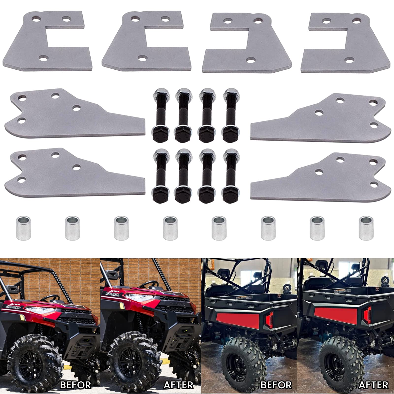 Amazon.com: Tuningsworld 3" Front & Rear UTV Lift Kits for Polaris ...