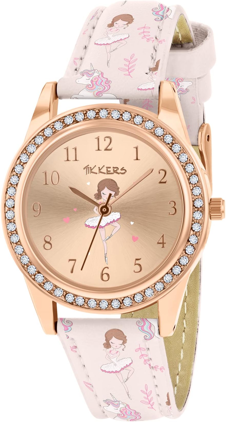 Tikkers Girls' Analogue Quartz Watch with Rubber Strap – TK0052 ...