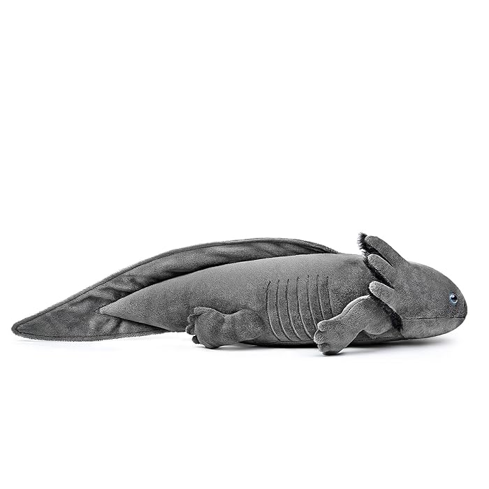 Buy Axolotl Plush - Gray Axolotl Stuffed Animal, Realistic 20" Cute ...