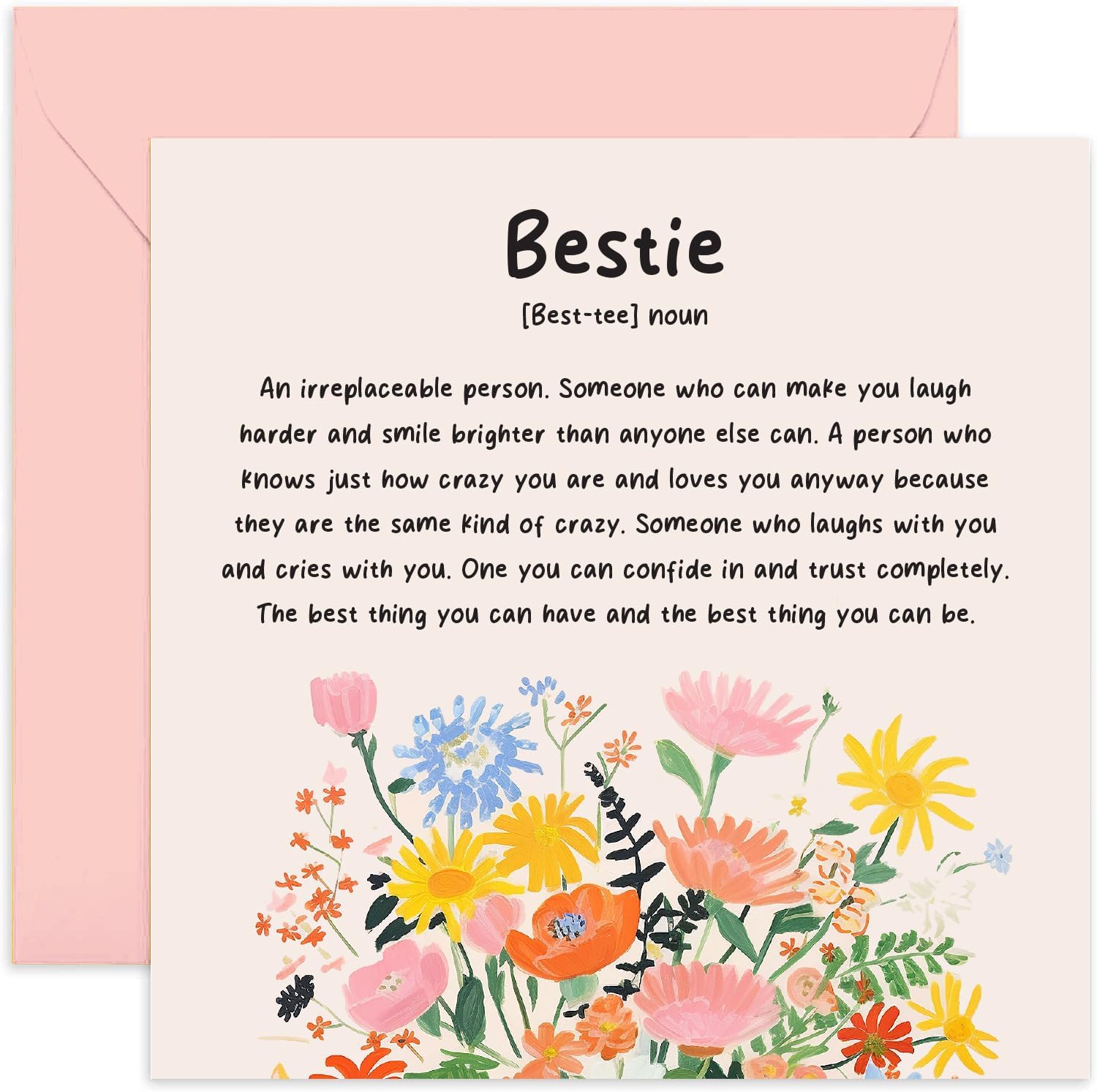 Amazon.com : Old English Co. Best Friend Birthday Card for Female ...