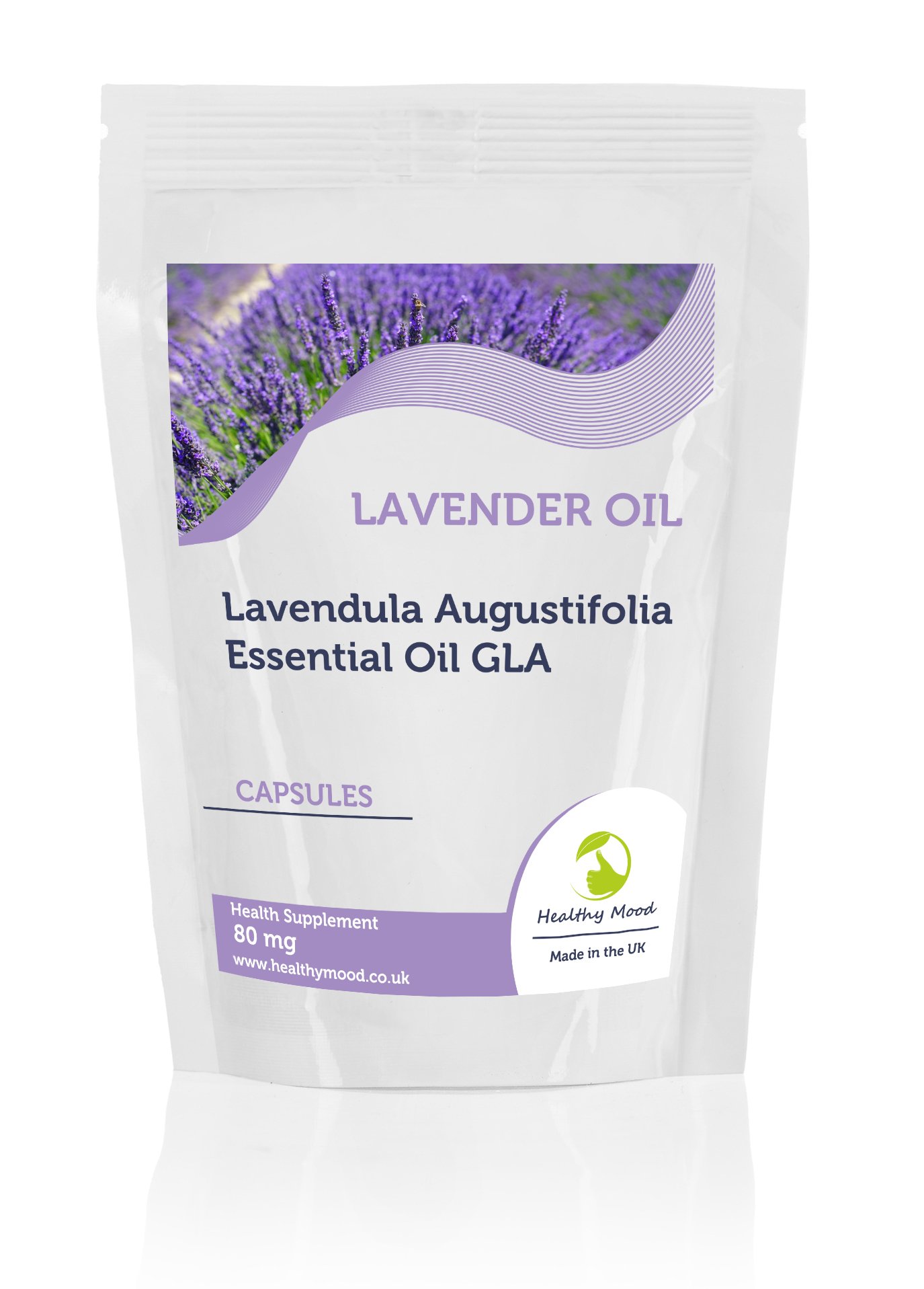 Lavender Oil Lavendula Augustifolia 80mg GLA x180 Capsules : Amazon.co ...