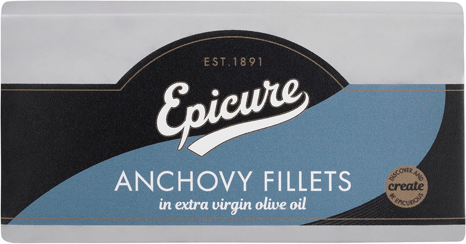 Epicure Tinned Anchovy Fillets, in Extra Virgin Olive Oil, Rich in ...