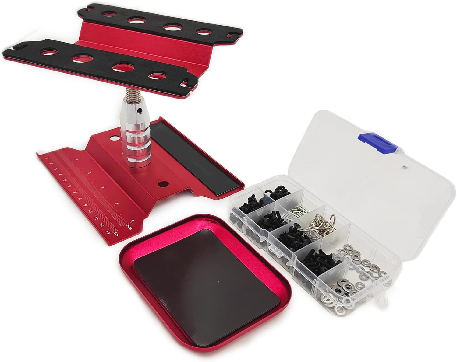 Amazon.com: VICRAZZE RC Car Stand Repair Tool Set 360 Degree Rotation ...